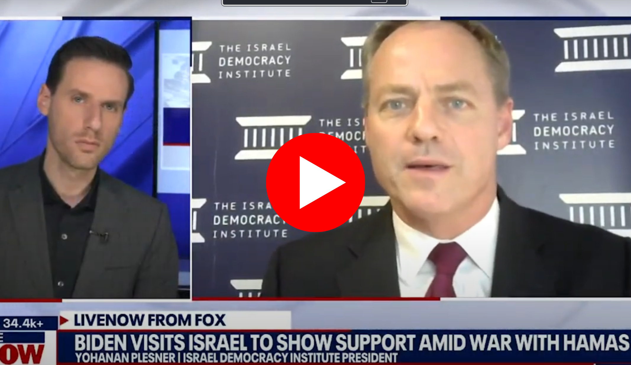 Yohanan Plesner on Fox LiveNOW | "The US is the friend that you want to ...