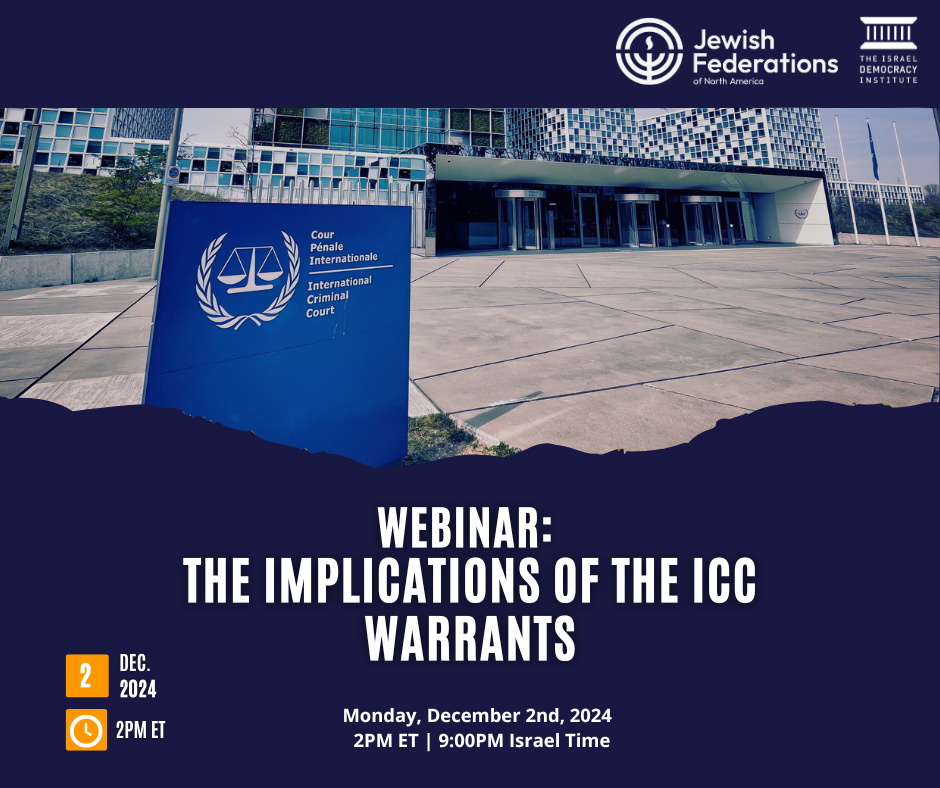 JFNA & IDI Webinar on The Implications of the ICC Warrants | Eran ...